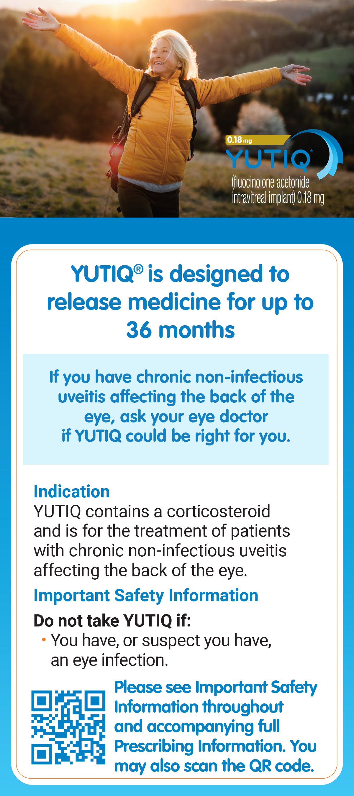 YUTIQ® 0.18 mg (fluocinolone acetonide intravitreal implant) | Official ...